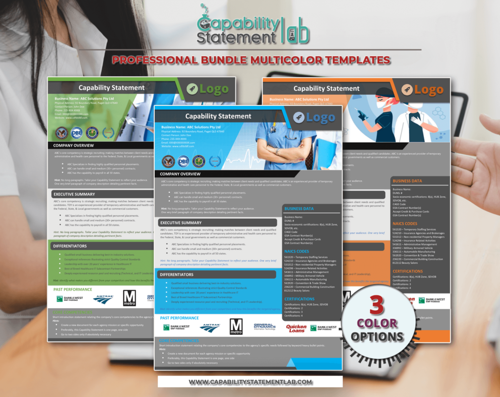 HealthCare Capability Statement - Editable » Capability Statement Lab
