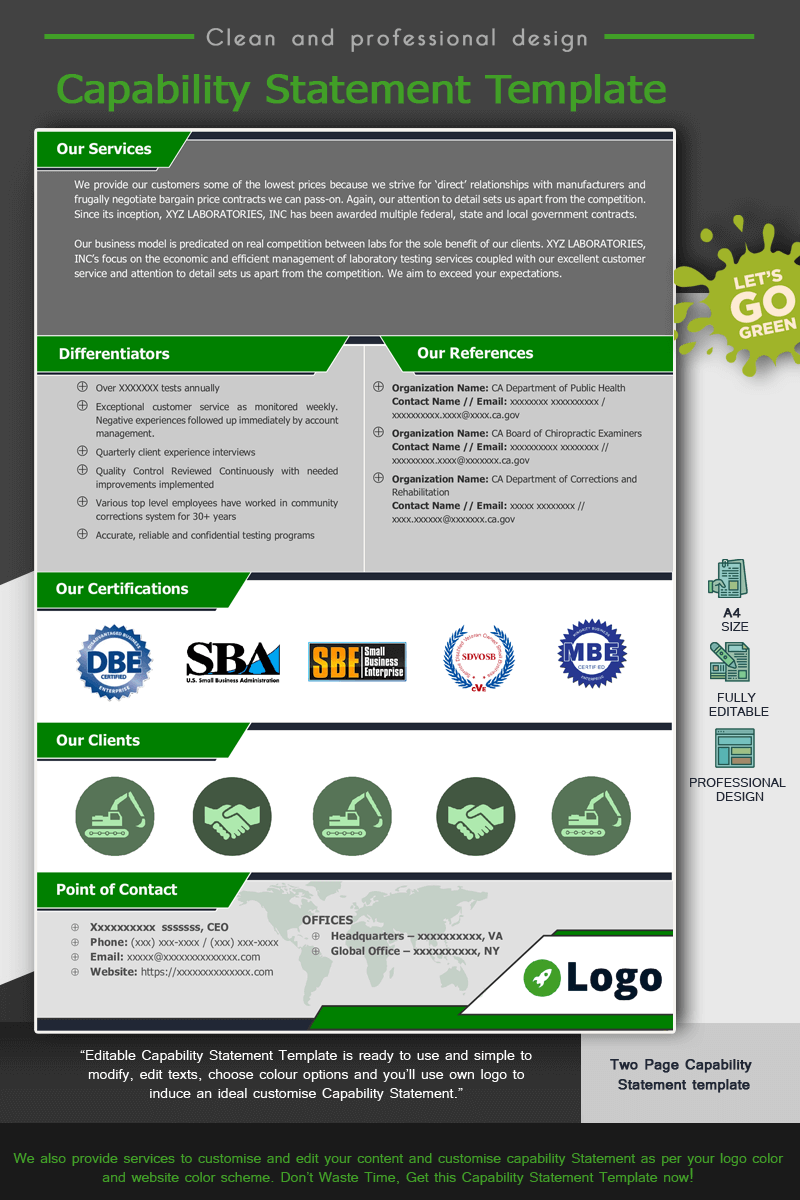 Engineering Capability Statement Template Capability Statement Lab