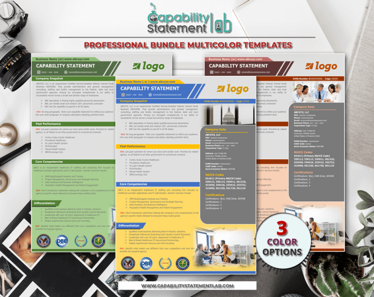 Modern Capability Statement Template » Download MS Word format Modern Capability Statement Template » Download MS Word format